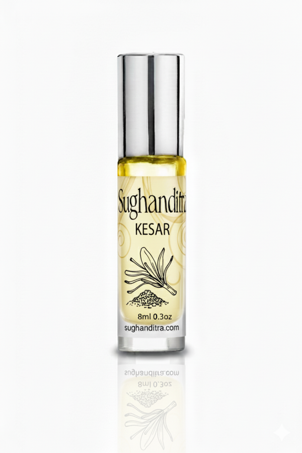 Saffron Attar (Kesar) - Golden Luxury Perfume Oil | Premium – Sughanditra